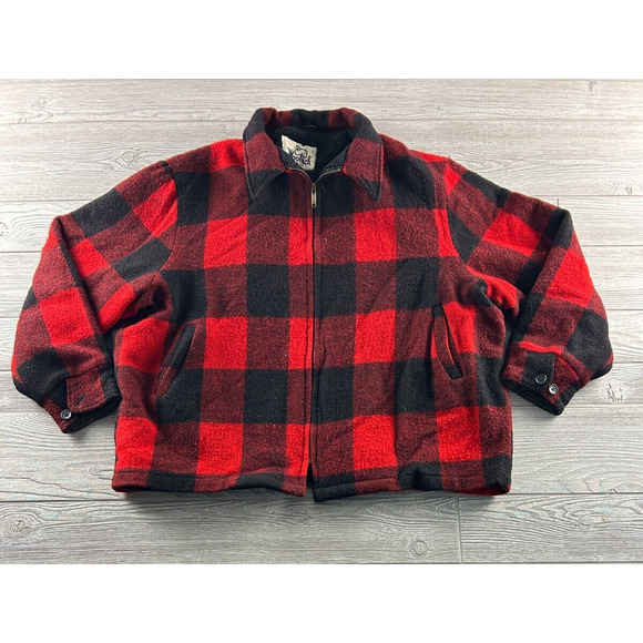 Woolrich | Jackets & Coats | Woolrich Red Buffalo Plaid Lumberjack Zip ...